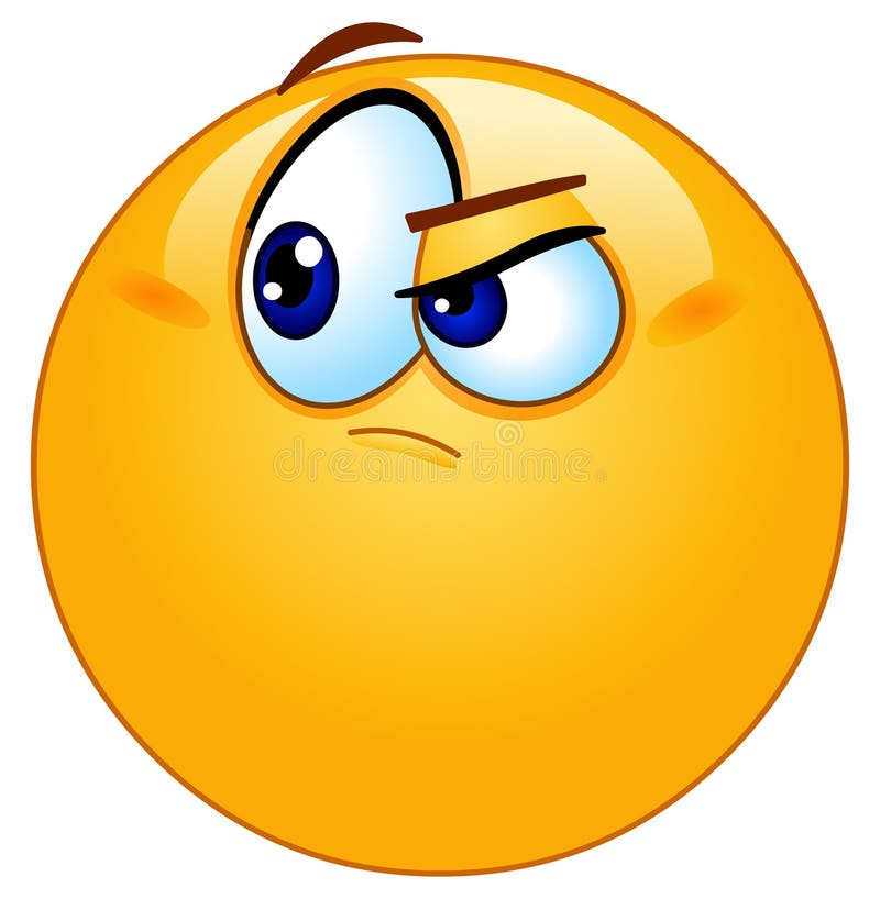 Emoticon dubbioso illustrazione vettoriale. Illustrazione di divertente ...