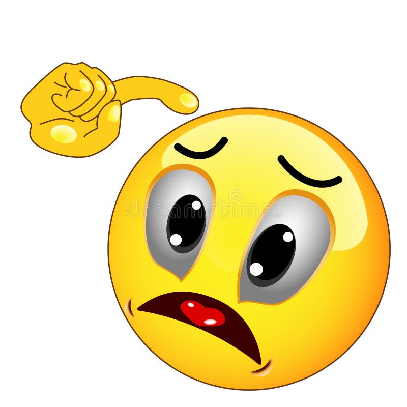 Emoticon dubbioso illustrazione vettoriale. Illustrazione di divertente ...