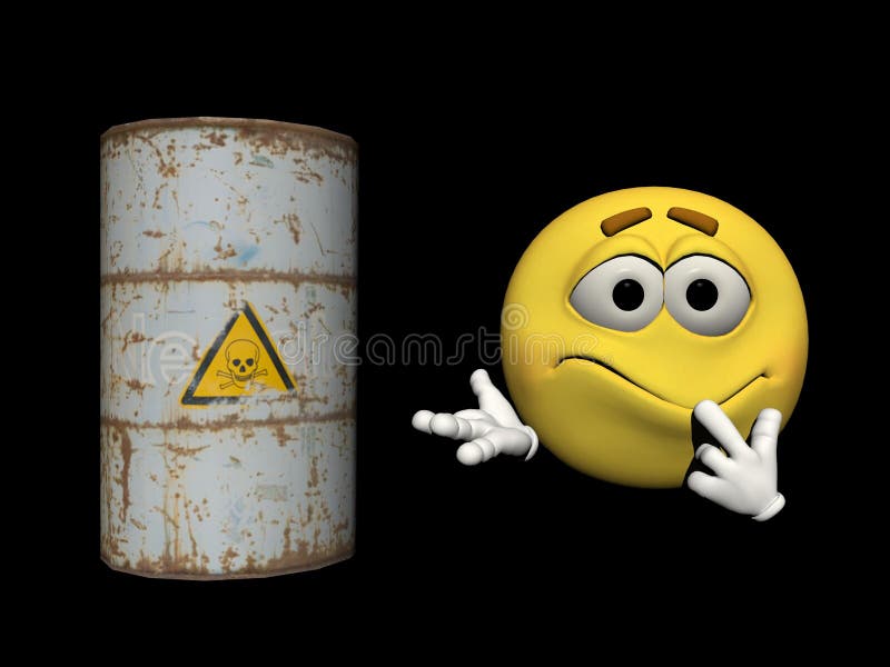 Emoticon E Un Prodotto Tossico - 3d Rendono Illustrazione di Stock ...