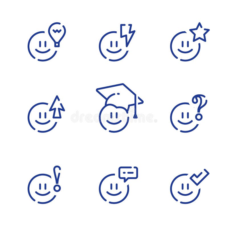 Emoticon and Education Concept, Fun Learning, Preschool Preparation ...