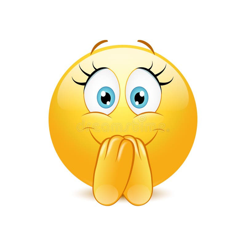 Emoticon emocionado ilustración del vector. Ilustración de anaranjado ...