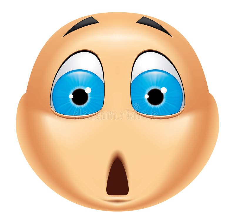 Emoticon entsetzt stock abbildung. Illustration von gefühl - 37937307