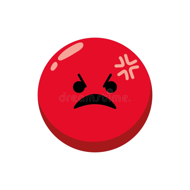 Emoticon face angry stock vector. Illustration of angry - 295007342