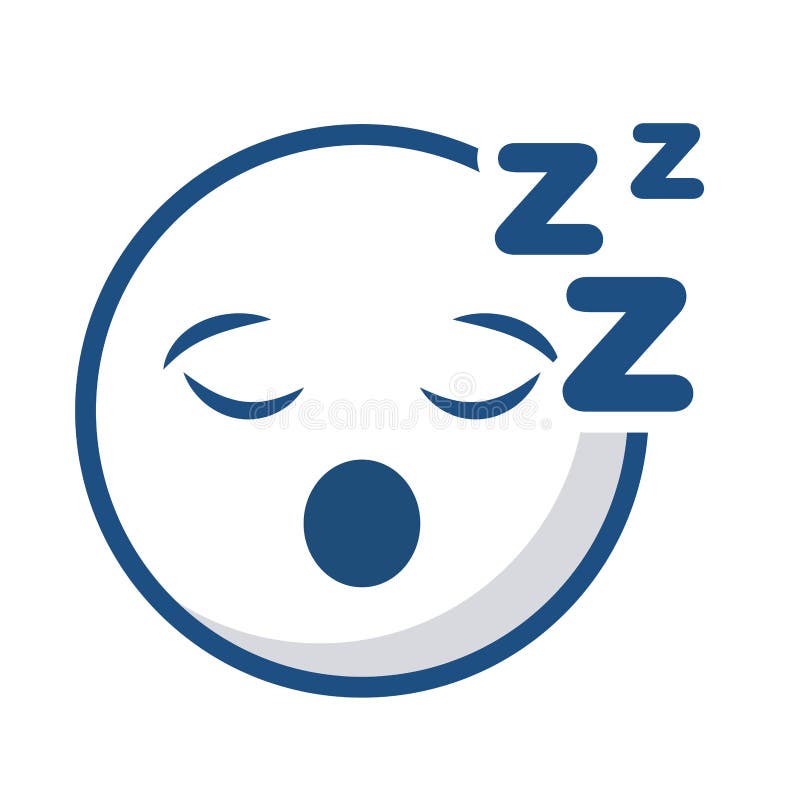 An Emoticon of the Lazy Face Stock Illustration - Illustration of head ...