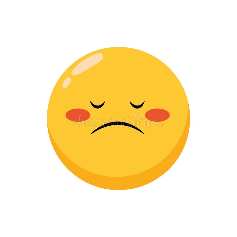 Emoticon face sad stock vector. Illustration of cartoon - 295006722