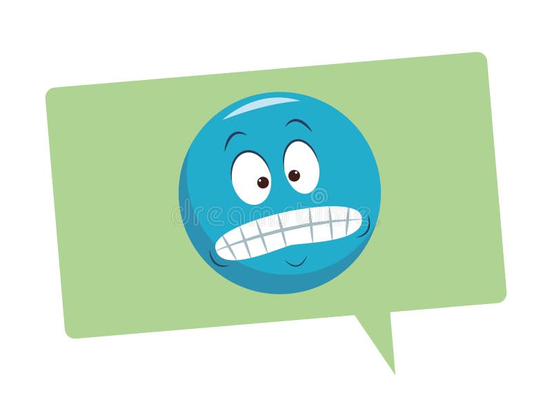 Emoticon Forzado De La Charla De La Sonrisa Ilustración del Vector ...