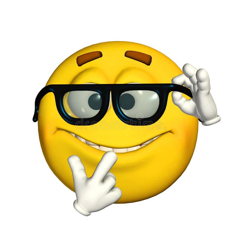 Emoji Del Friki Del Empollón Ilustración del Vector - Ilustración de ...