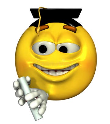 Emoticon Graduate - Includes Clipping Path Stock Illustration ...