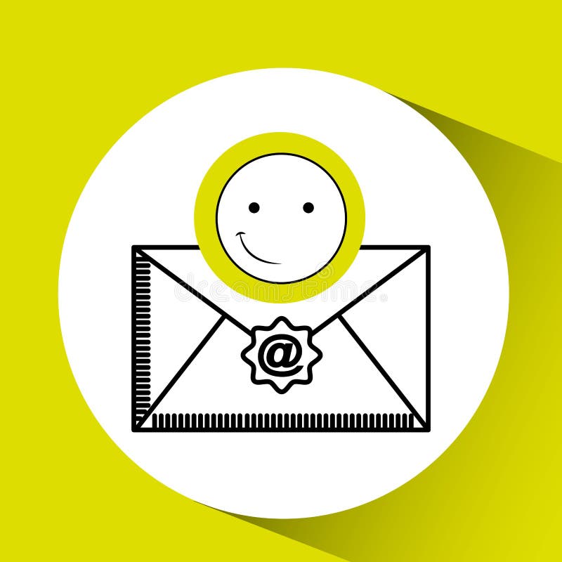 Emoticon Happy Email Concept Stock Vector - Illustration of keyboard ...