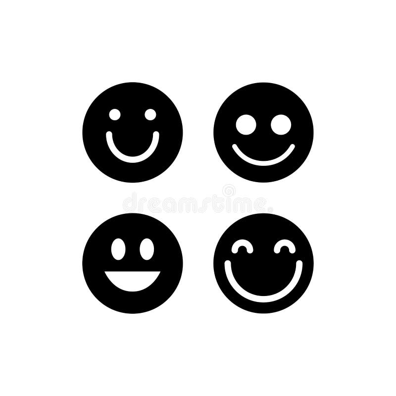 Emoticon Happy Smile Design Trendy Stock Vector - Illustration of ...