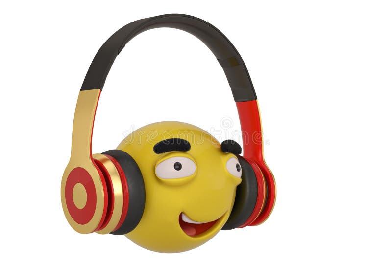 Emoticon Headphones Listen Music Stock Illustrations – 641 Emoticon ...