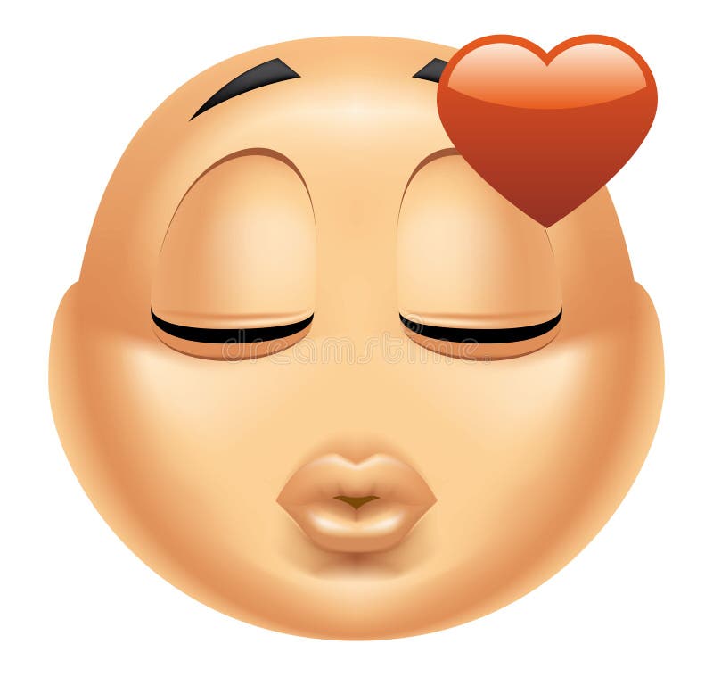 Emoticon kissing stock illustration. Illustration of emoticon - 38032486