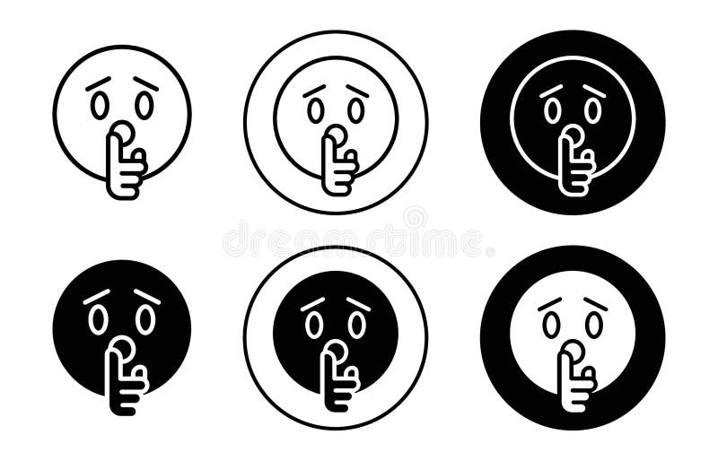 Hush Emoticon Stock Illustrations – 215 Hush Emoticon Stock ...