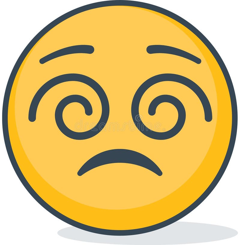 Emoticon Mareado Aislado De La Cara Emoticon Aislado Ilustración del ...