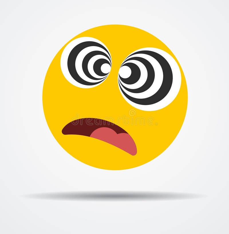 Emoticon Mareado Aislado De La Cara Emoticon Aislado Ilustración del ...