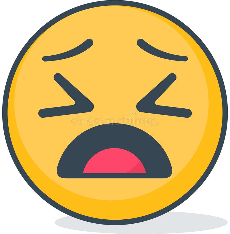 Emoticon cansado stock de ilustración. Ilustración de cansado - 125209356