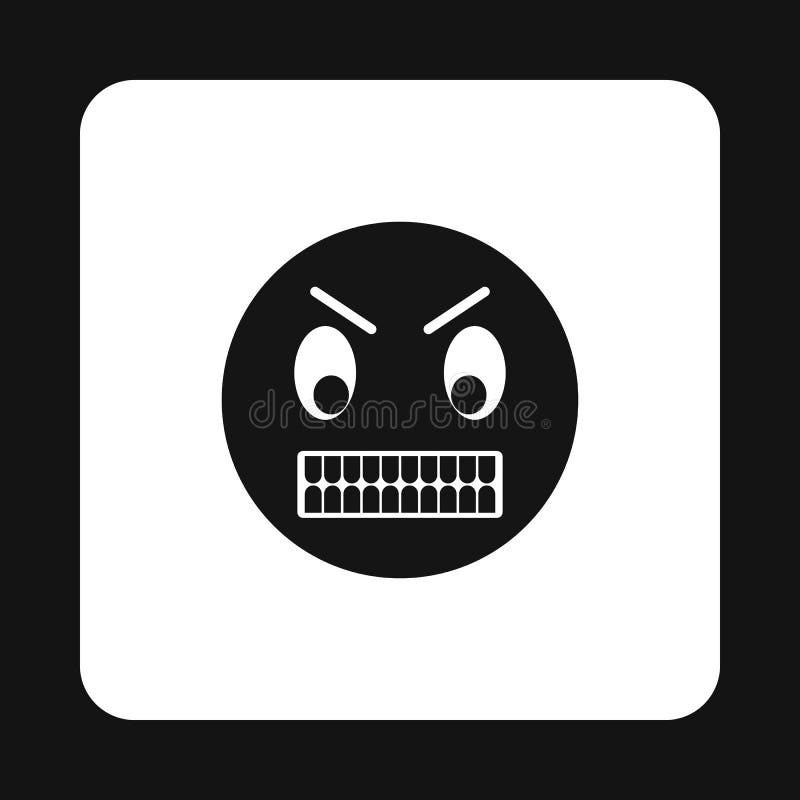 Emoticon Nell'icona Di Rabbia, Stile Del Fumetto Illustrazione ...