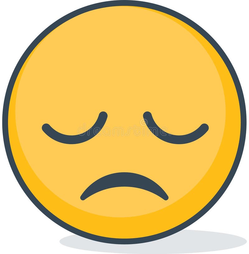 Expresión Emoticono Ofendida Aislar Emoji Desconcertado Ilustración del ...
