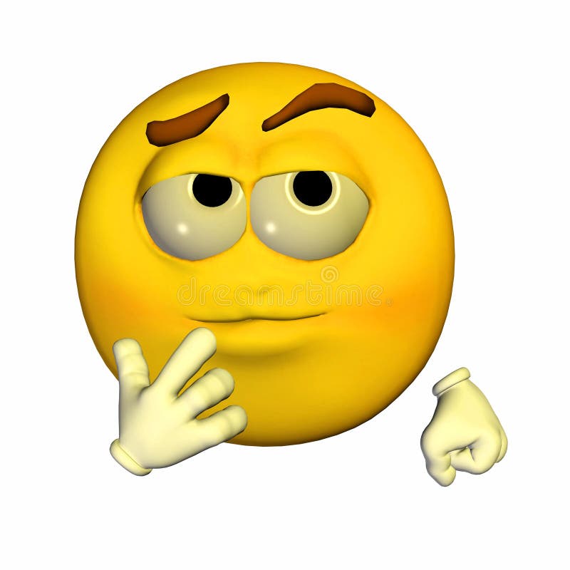 Emoticon - Pensinve stock de ilustración. Ilustración de concepto ...