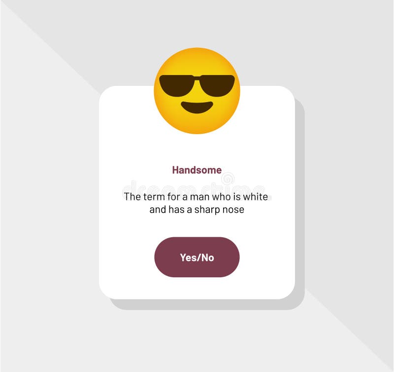 Emoticon Reaction Handsome, Greeting Card - Vector Stock Vector ...