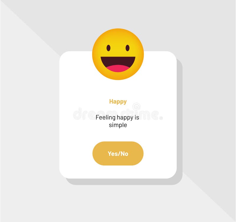 Emoticon Reaction Happy Smile, Greeting Card - Vector Stock Vector ...