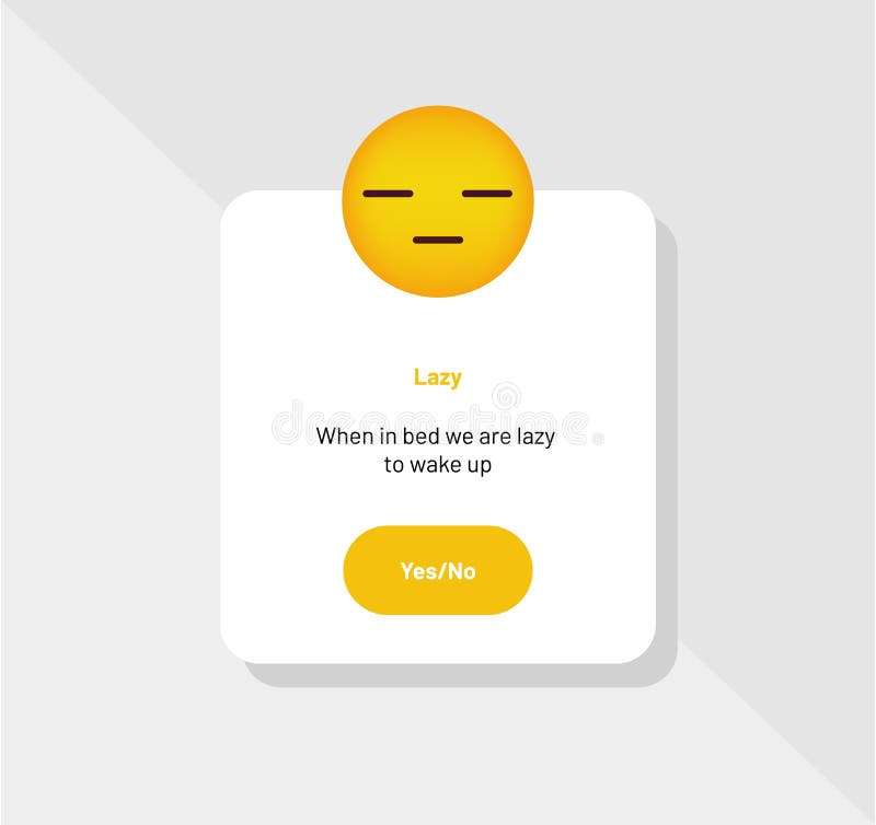 An Emoticon of the Lazy Face Stock Illustration - Illustration of head ...