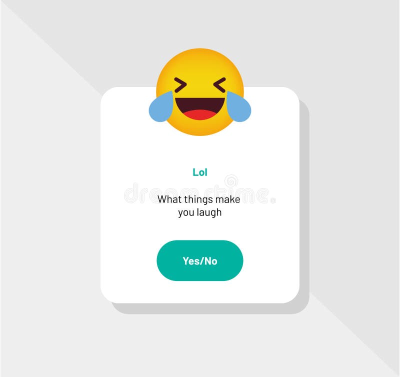 Emoticon Reaction Lol, Greeting Card - Vector Stock Vector ...