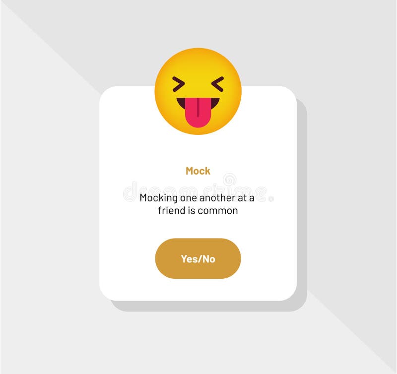 Emoticon Reaction, Mock Greeting Card - Vector Stock Vector ...