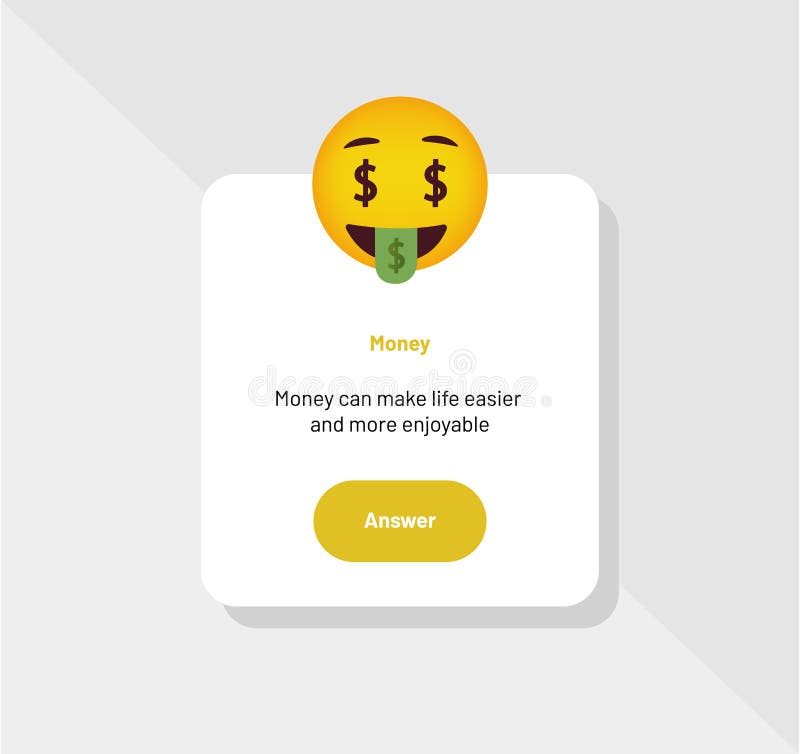 Emoticon Reaction, Money Greeting Card - Vector Stock Vector ...