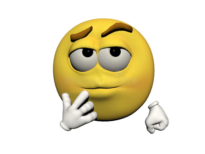 Emoticon in reflexive stock illustration. Illustration of graphic ...