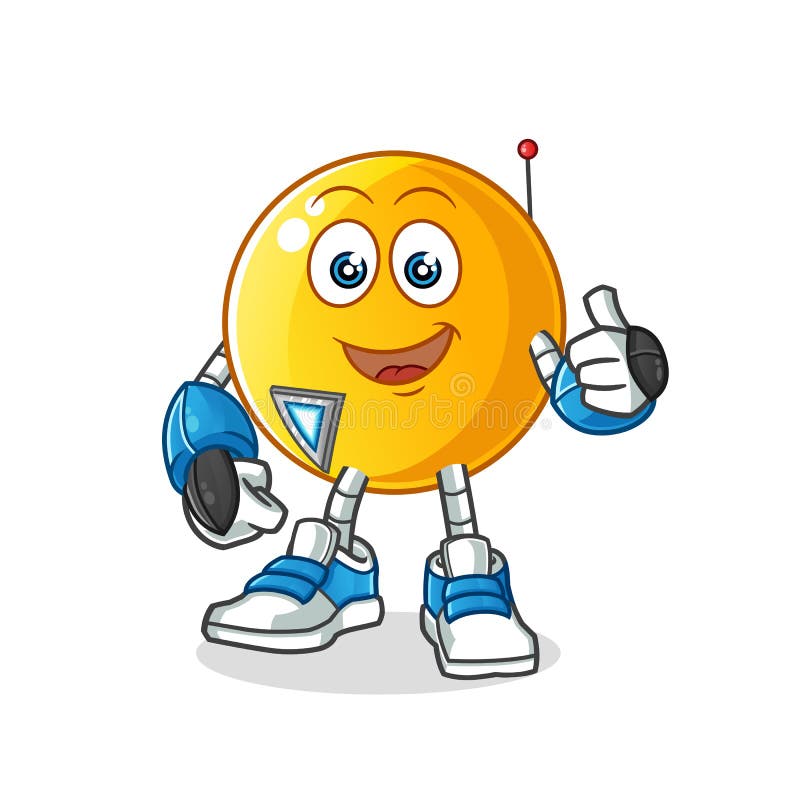 Emoticon Robot Character. Cartoon Mascot Vector Stock Vector ...