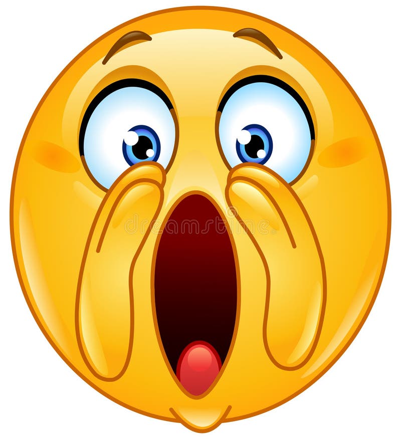 Emoticon ruidoso de grito ilustración del vector. Ilustración de cara ...