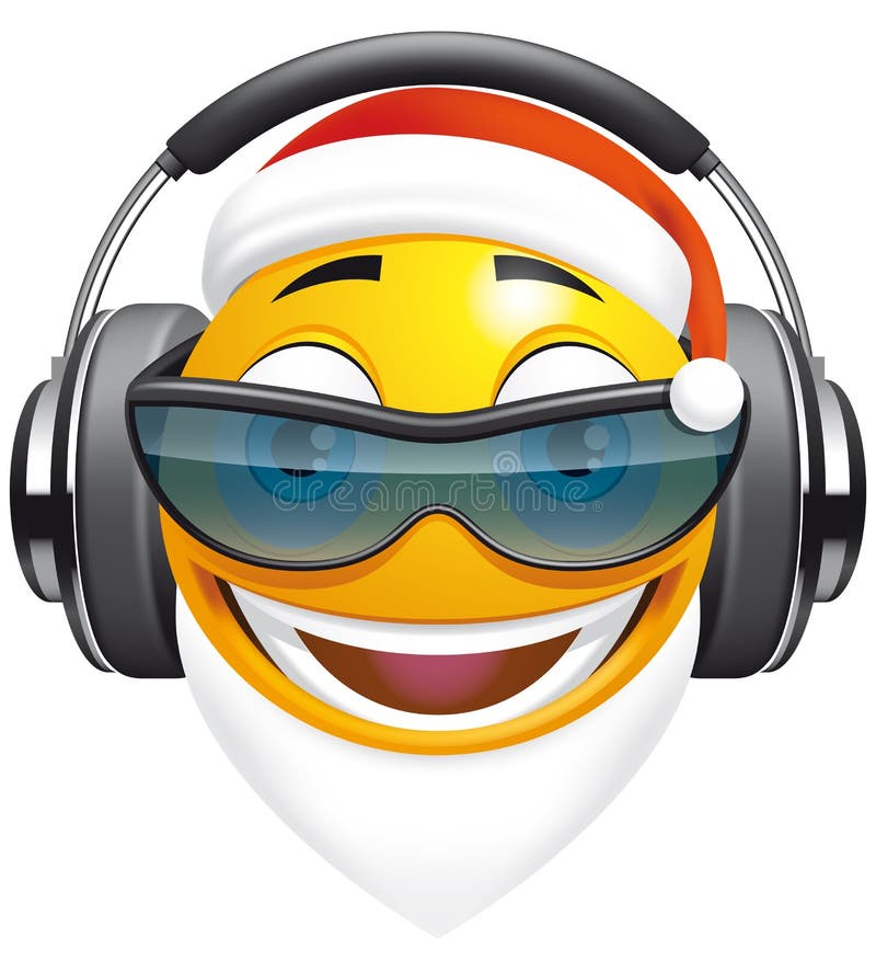 Emoticon Sankt DJ vektor abbildung. Illustration von abbildung - 26470057