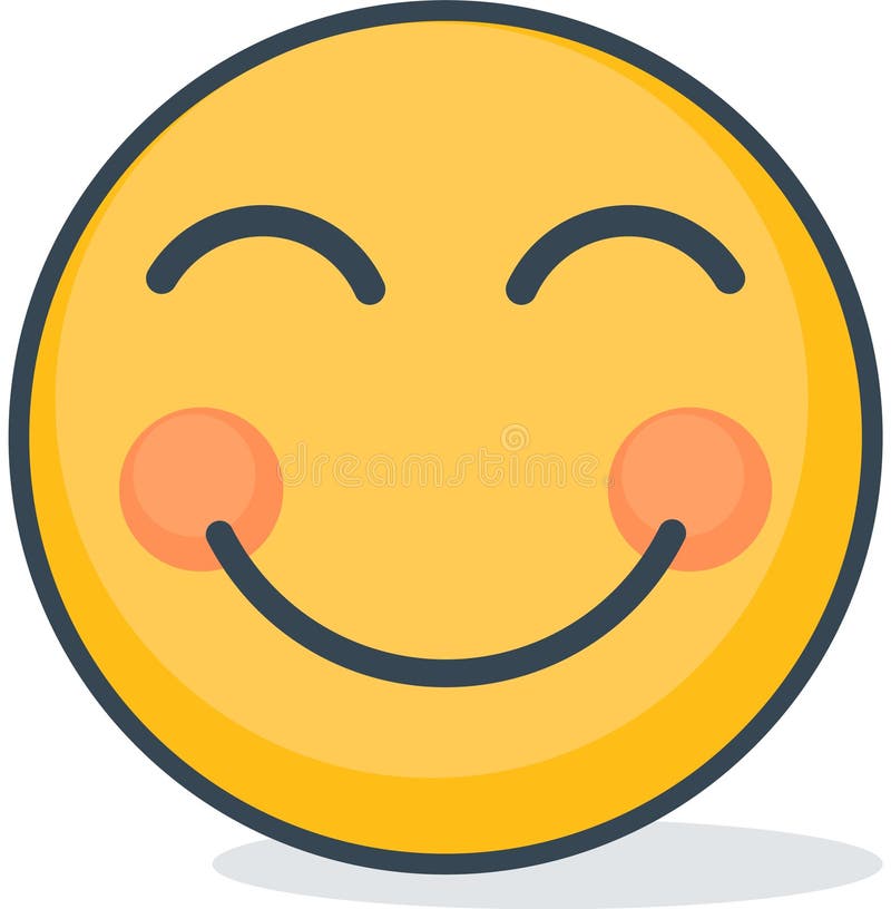 Icono Satisfecho Del Emoticon, Estilo Plano Ilustración del Vector ...