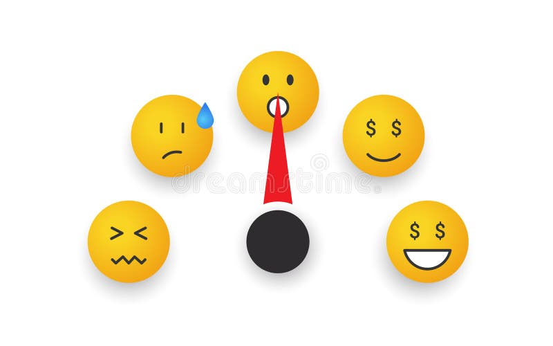 Emoticon Gauge. Mood Scale. Satisfaction Indicator. Performance ...