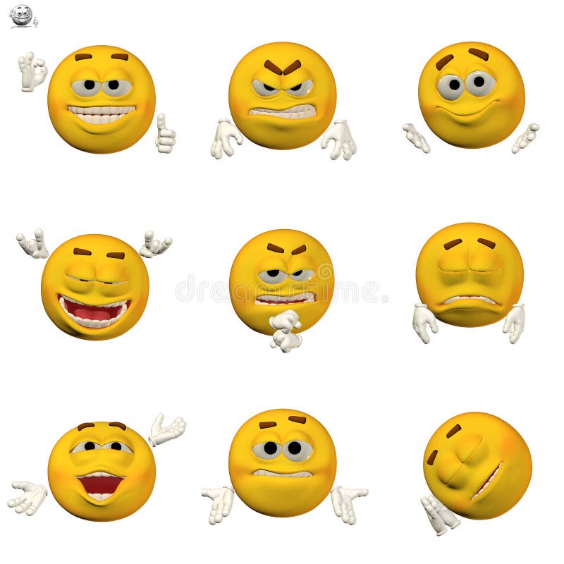 Emoticon set stock illustration. Illustration of behavior - 13657553