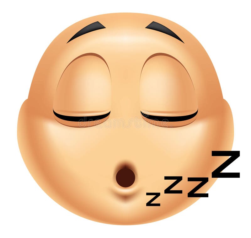 Emoticon sleeping stock illustration. Illustration of sleep - 37933844