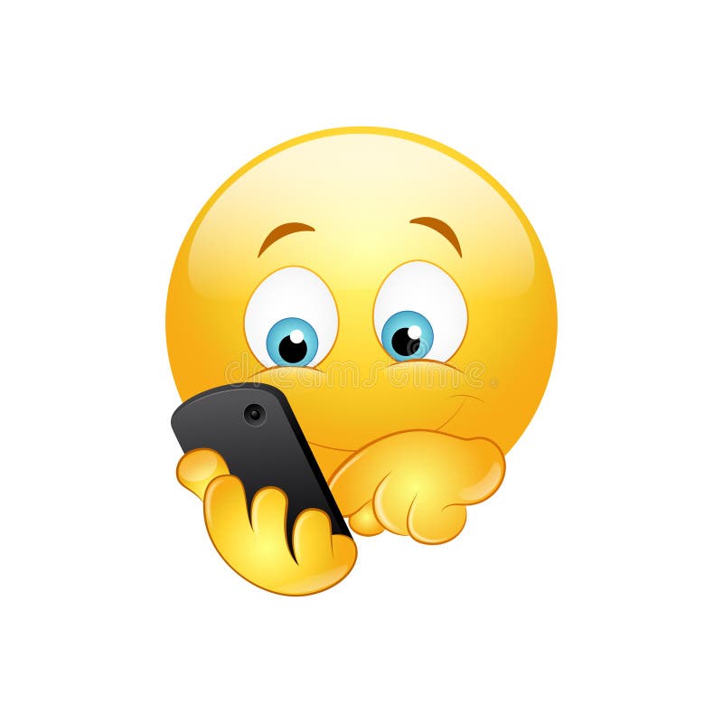 Emoticon with smart phone stock vector. Illustration of emotion - 105941602 Emoticon with smart phone stock vector. Illustration of emotion - 105941602