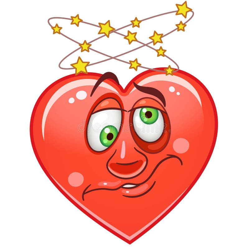 Emoticon Smiley Emoji Del Cuore Illustrazione Vettoriale ...