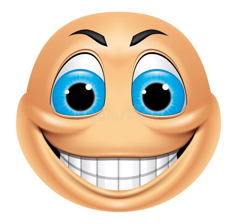 Emoticon smiling stock illustration. Illustration of single - 37936925