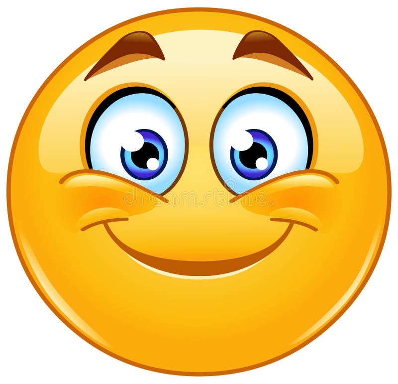 Emoticon sonriente ilustración del vector. Ilustración de abierto ...