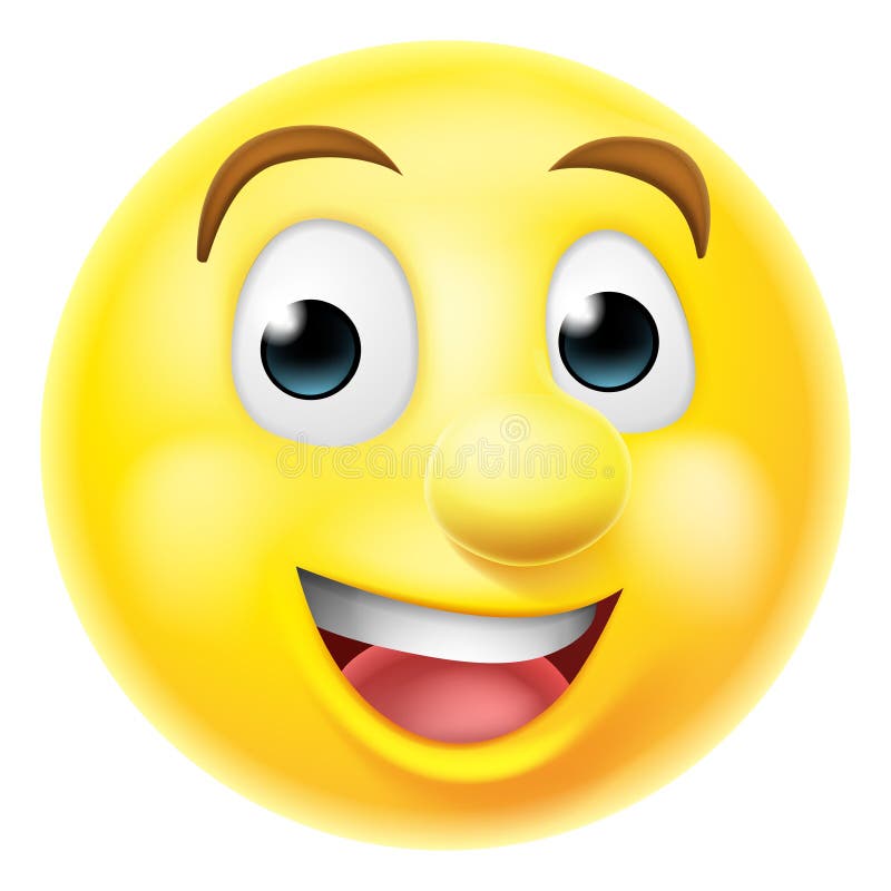 Emoticon Sorridente Felice Di Emoji Illustrazione Vettoriale ...