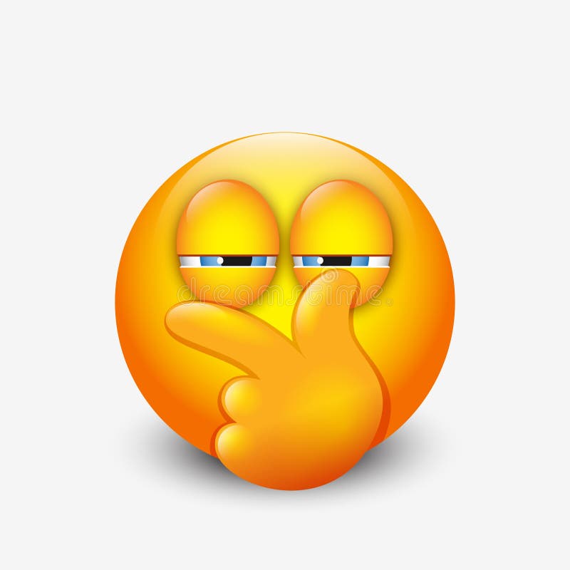 Emoticon Sospechoso Lindo, Emoji - Vector El Ejemplo Ilustración del ...