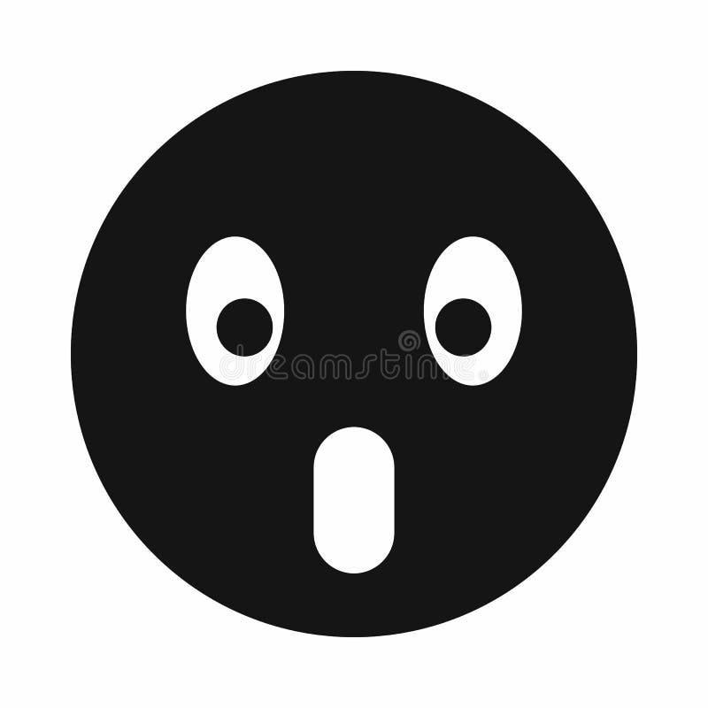 Emoticon Spaventato Con L'icona Aperta Della Bocca Illustrazione di ...