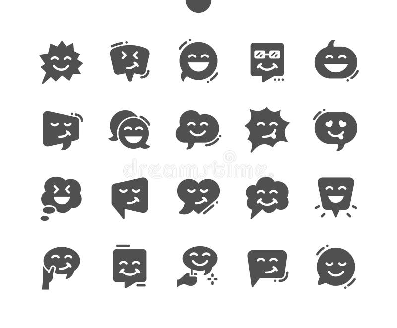 Emoticon Speech Bubble. Fun Cloud Stock Vector - Illustration of ...