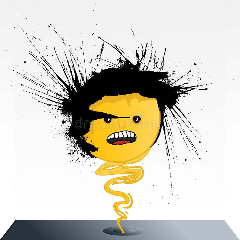 Emoticon splatter spirit stock vector. Illustration of grungy - 7006756