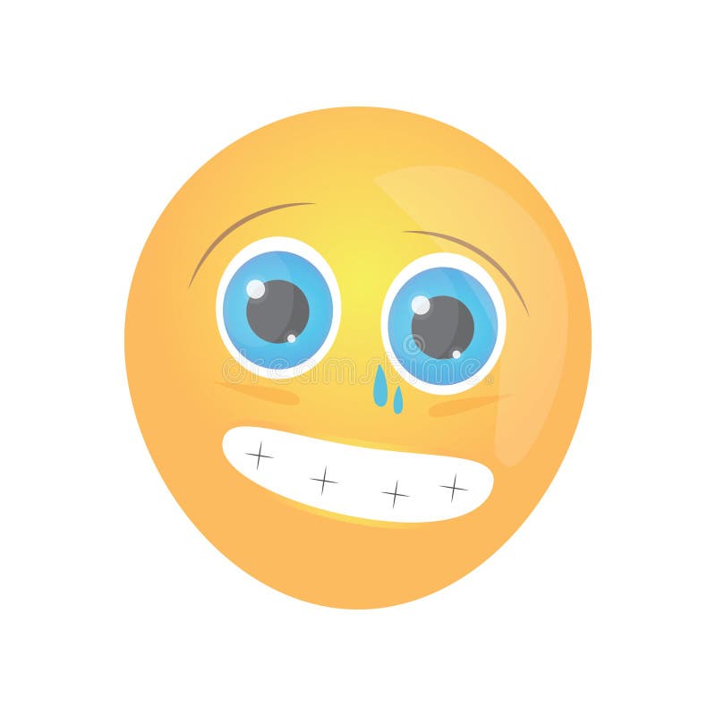 Emoticon Sweating. Vector Illustration Decorative Design Ilustración ...