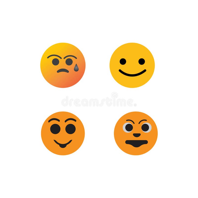 Emoticon template face stock vector. Illustration of character - 197686957