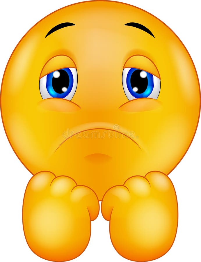 Emoticon Triste Do Smiley Dos Desenhos Animados Ilustração do Vetor ...