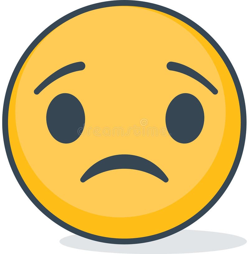 Emoticon Triste Isolado Emoticon Isolado Ilustração Stock - Ilustração ...